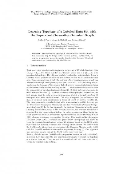 Research Institution Traffic - Learning topology of a labeled data set ...